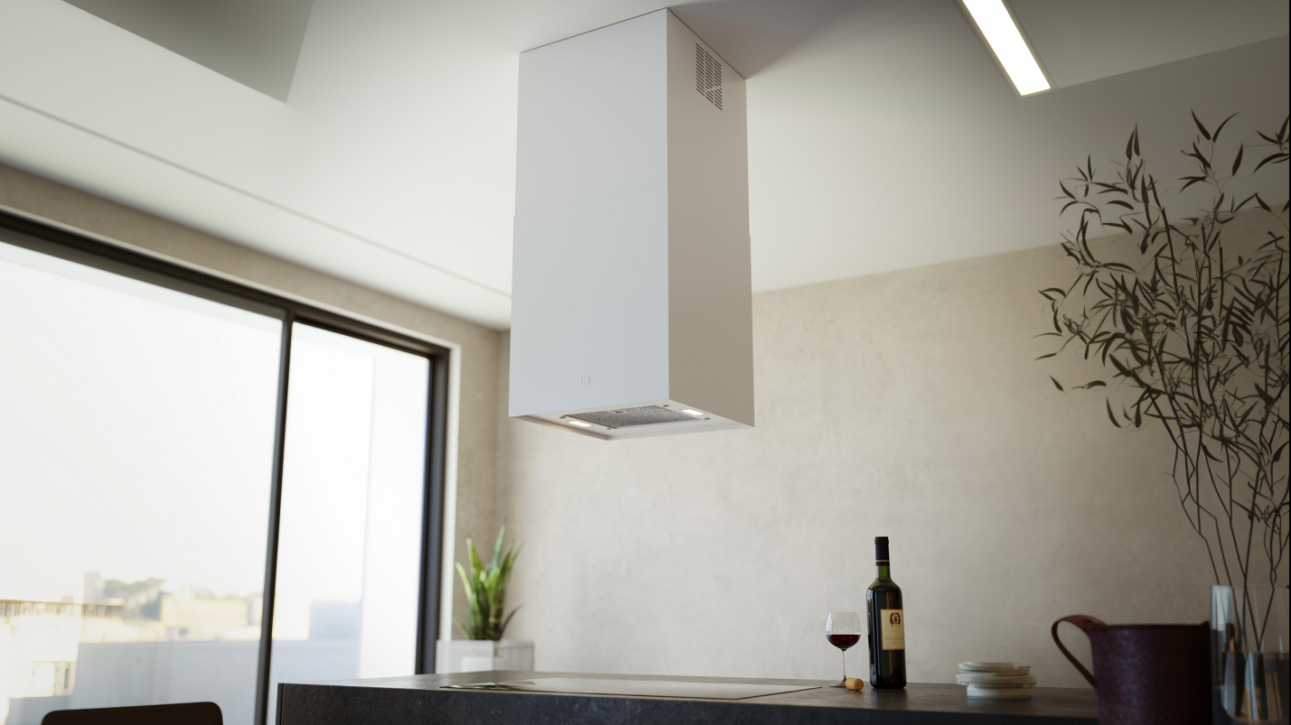 MO408, square wall-mounted stainless steel hood